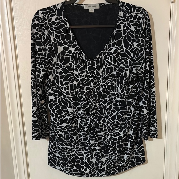 Merona | Tops | Merona Black And White Womens Top Xl | Poshmark